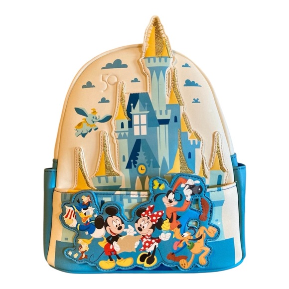 Loungefly | Bags | Loungefly Disney World Castle 5th Anniversary Mini ...
